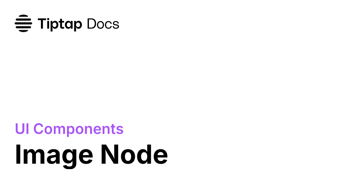 Image Node Tiptap Ui Components