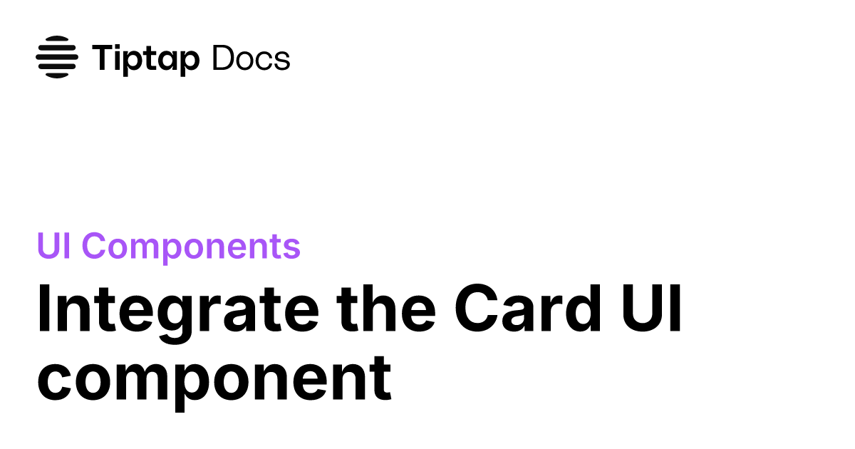 Card | Tiptap UI Components